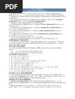 Class9 Polynomials Test Paper | PDF