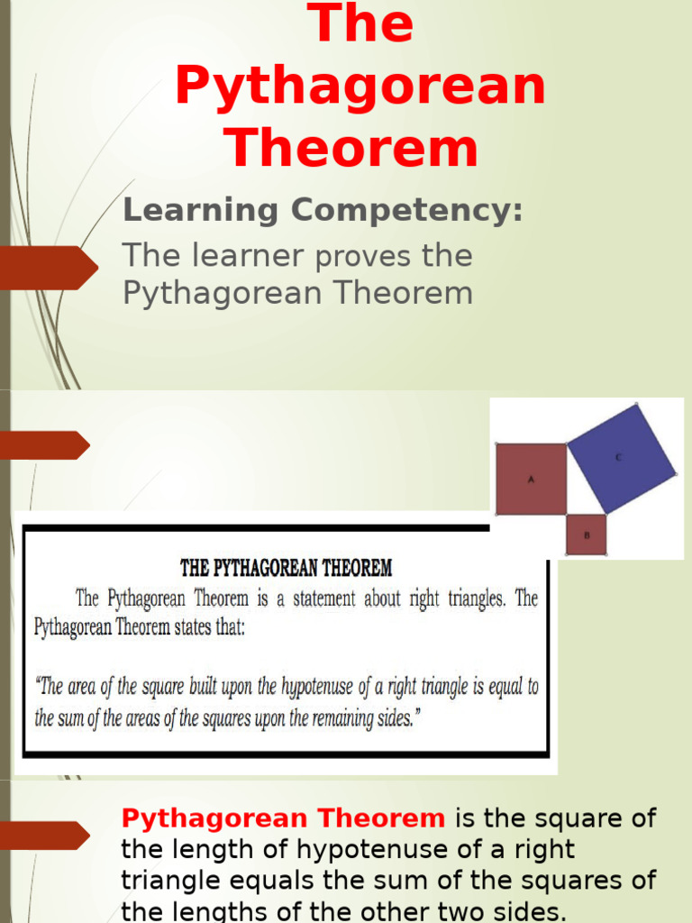 The Pythagorean Theorem | PDF | Mathematics | Elementary Geometry