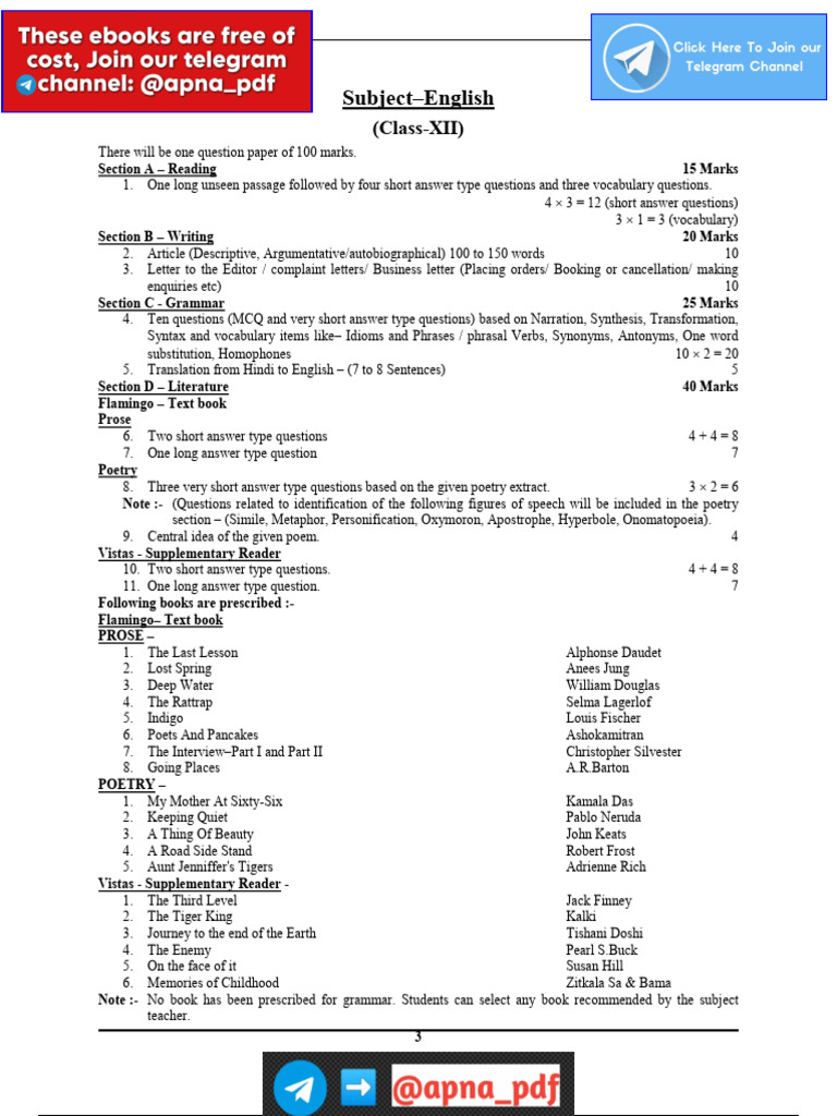 Up Board Class 12 English Unsolved Papers 20 | PDF | English Language | Linguistics