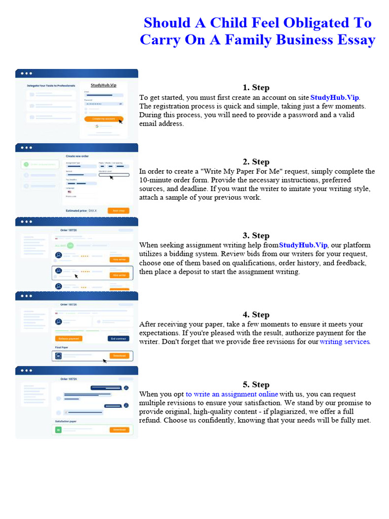 Should A Child Feel Obligated To Carry On A Family Business Essay | PDF ...