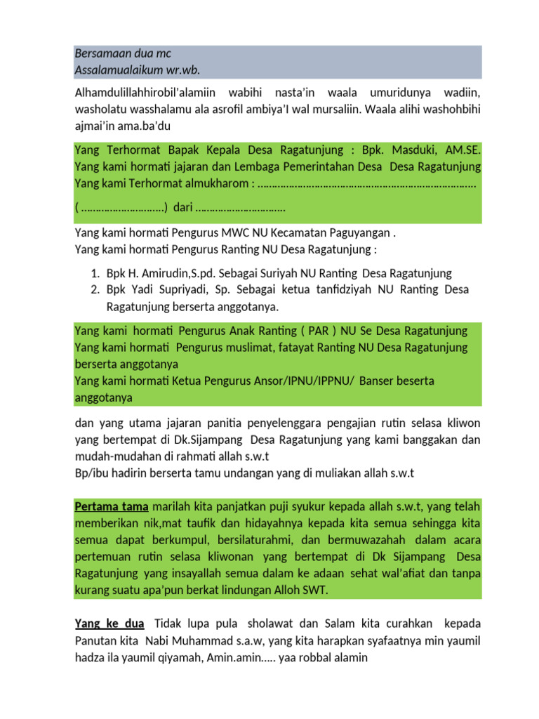 MC Salwon DK Sijampang Vik | PDF