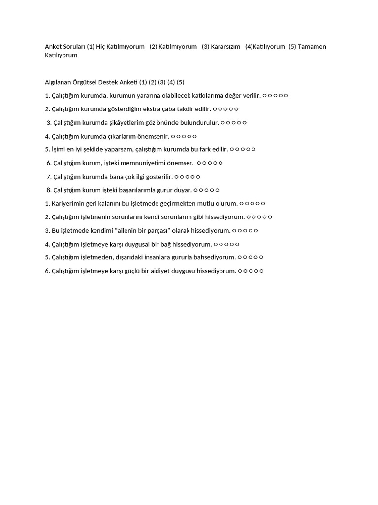 Anket Soruları | PDF