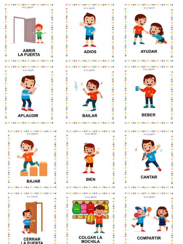 Rutina Escolar Jardin Primaria Completa Niño | PDF
