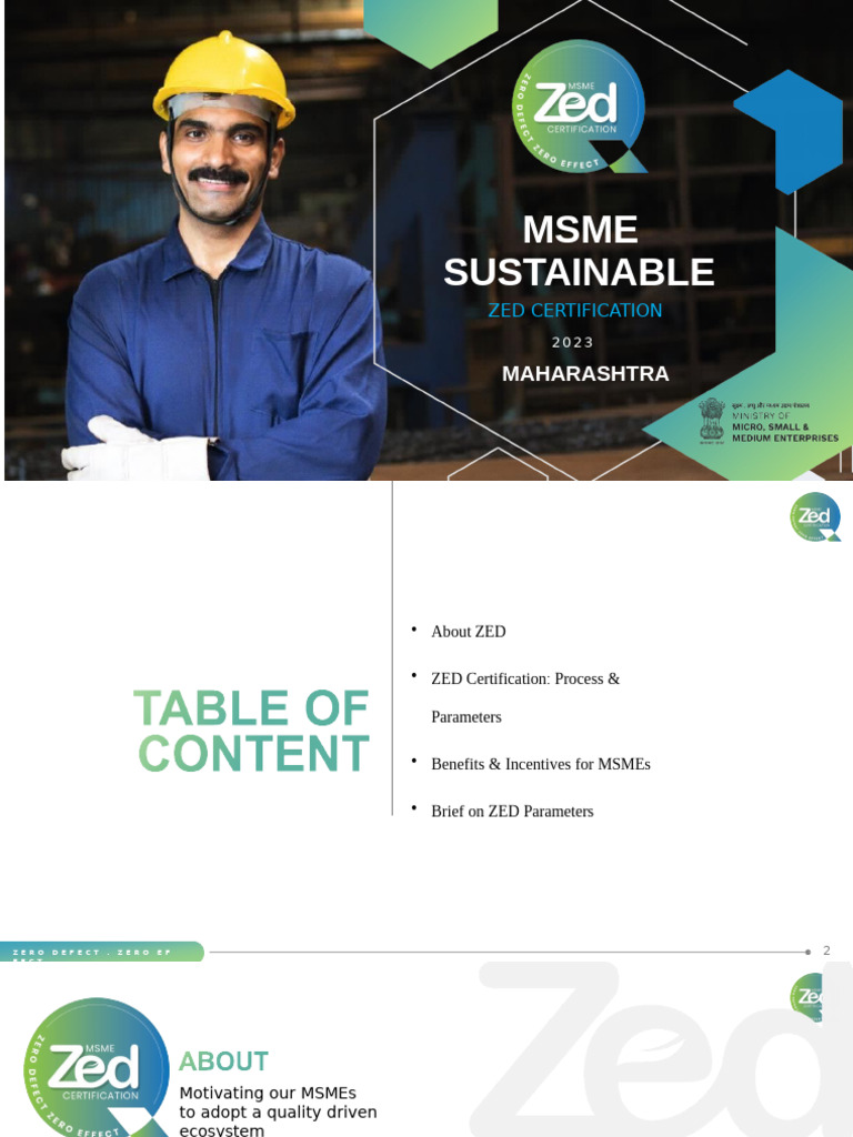 ZED - Awareness PPT Maharashtra | PDF | Energy Conservation | Business
