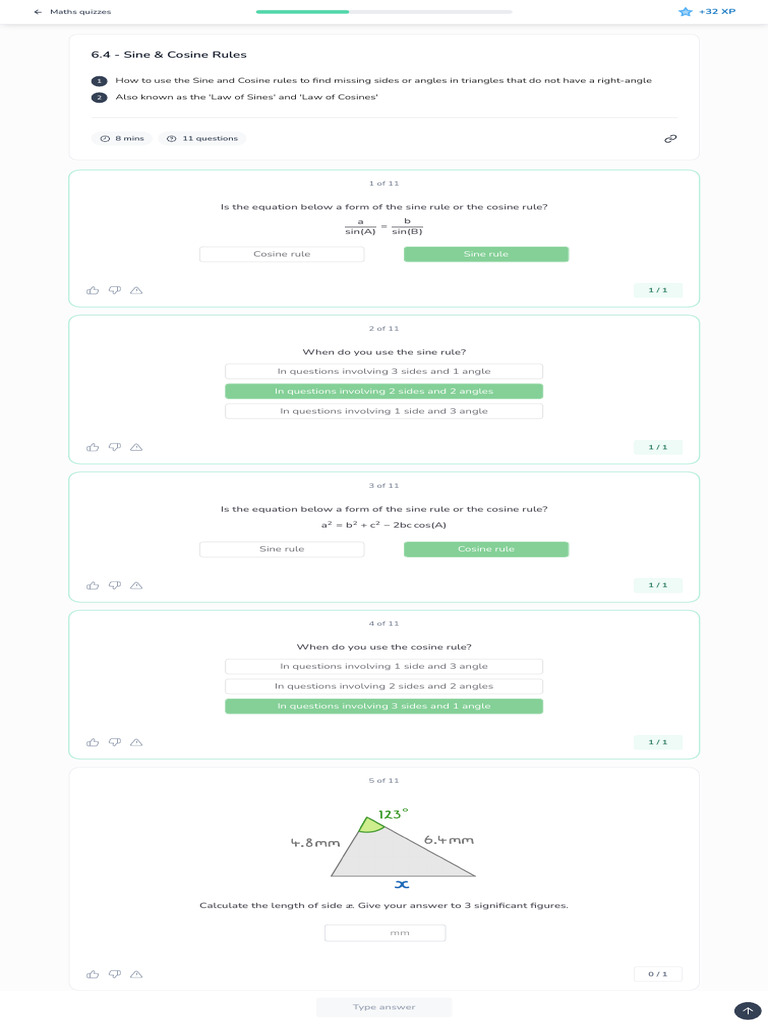 Simplifying Algebraic Expressions Quiz GCSE Maths CIE Extended Cognito | PDF | Trigonometry ...