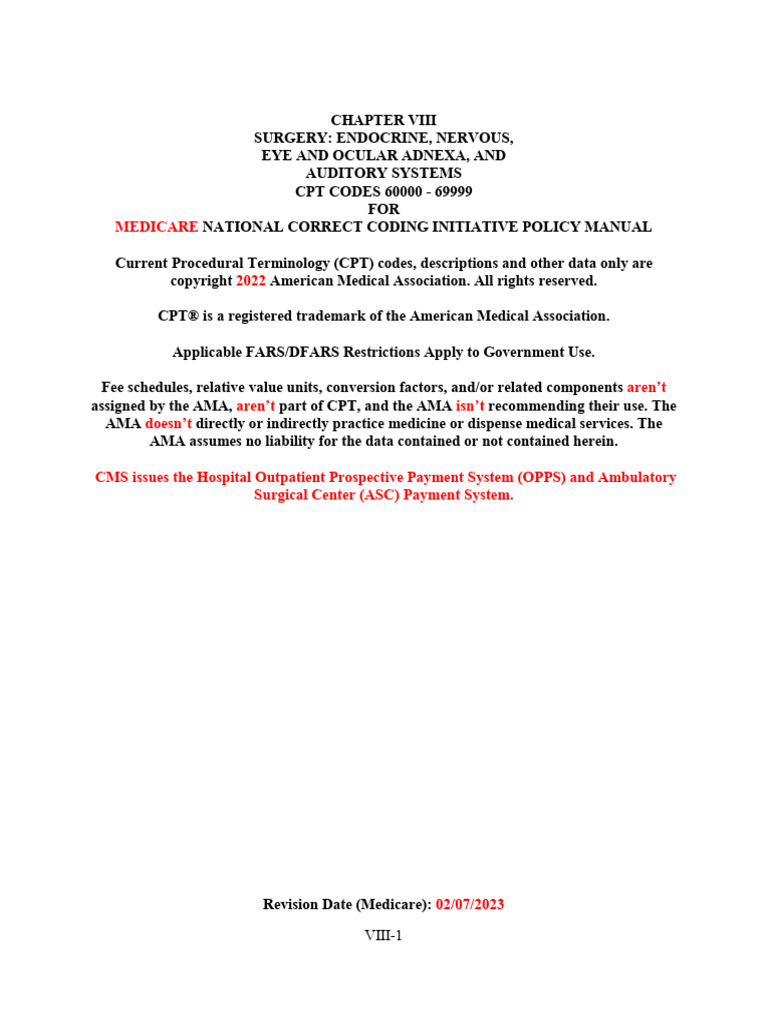 CPT Codes for Eye and Ocular Surgery | PDF | Vertebra | Vertebral Column