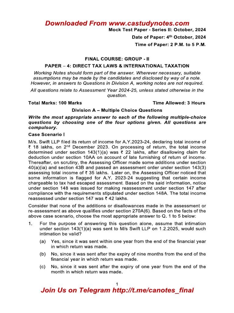 DT MTP2 Question Paper | PDF