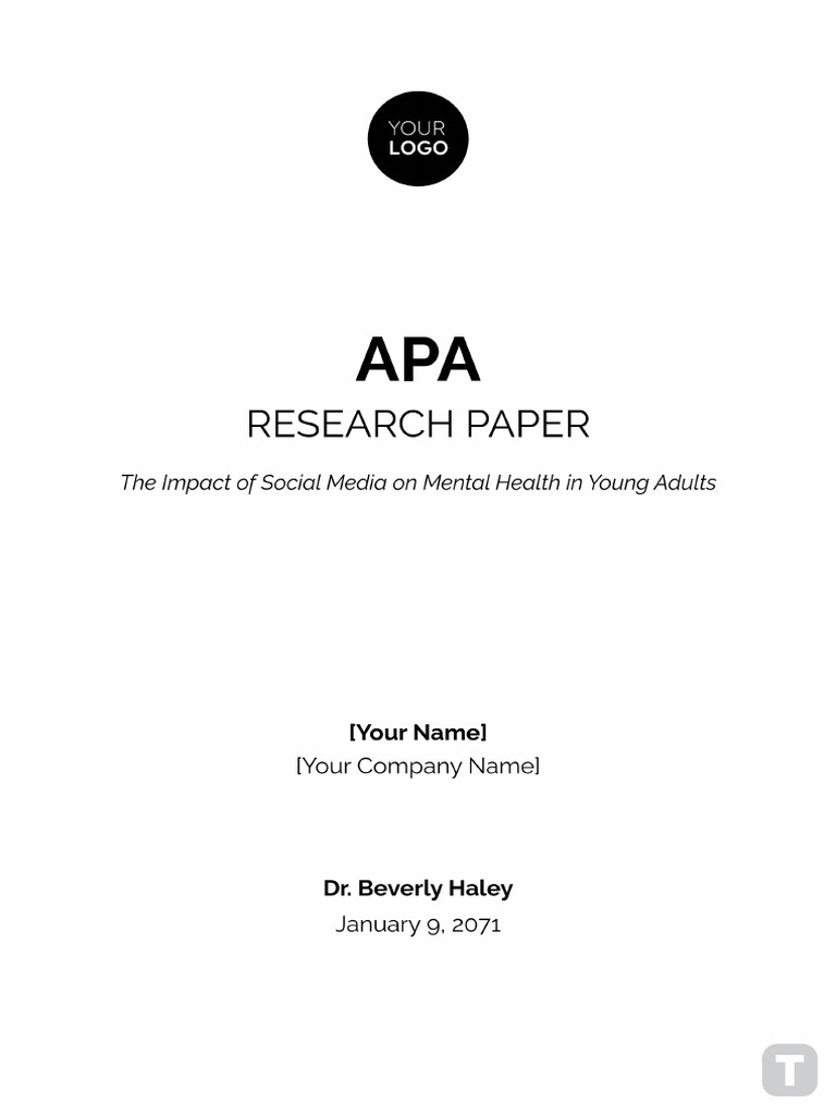 Printable APA Research Paper Template | PDF