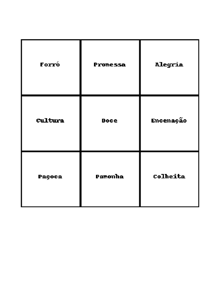 Bingo Junino Ilustrado | PDF