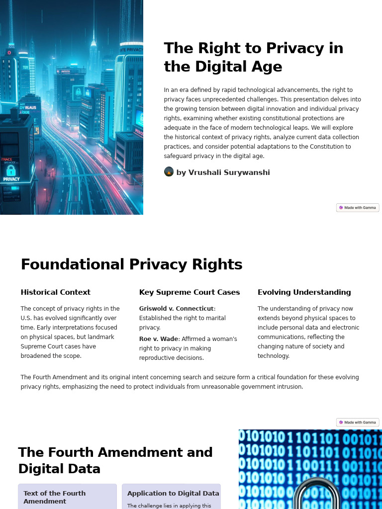 The Right To Privacy in The Digital Age | PDF | Privacy | Right To Privacy