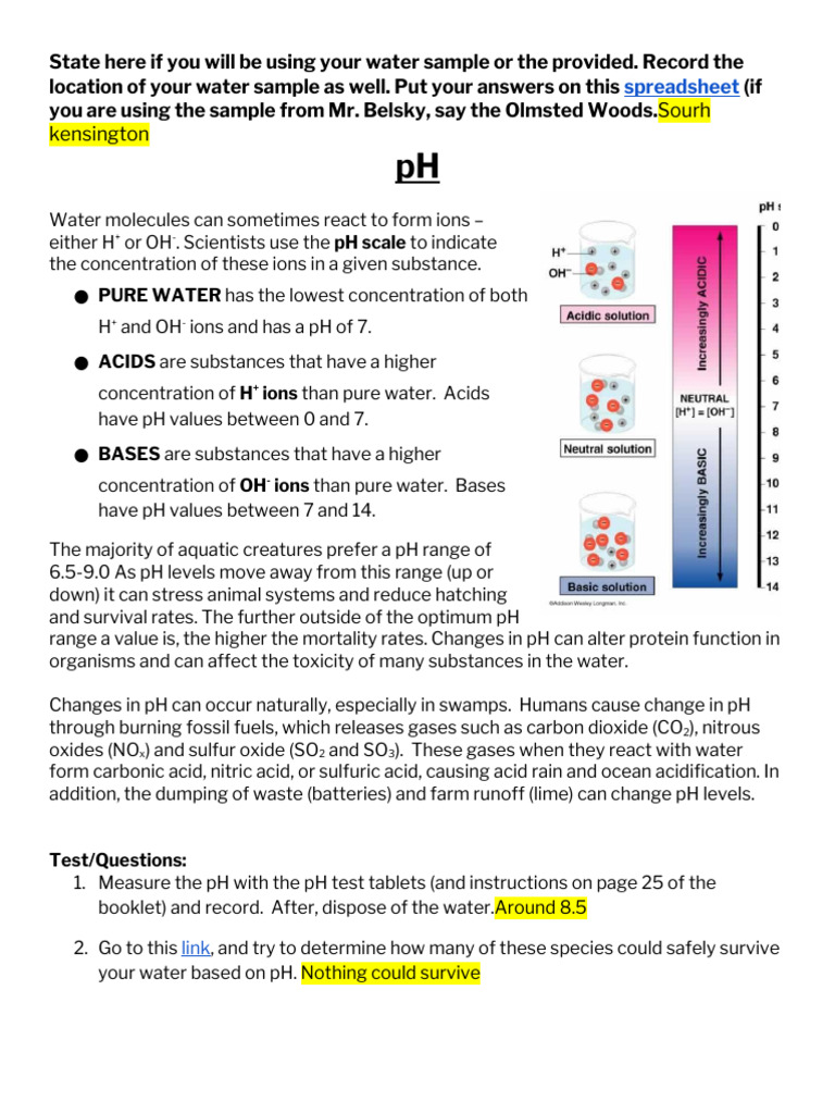 Lorenzo Water Quality Indicators Stations Info | PDF | Nitrate ...