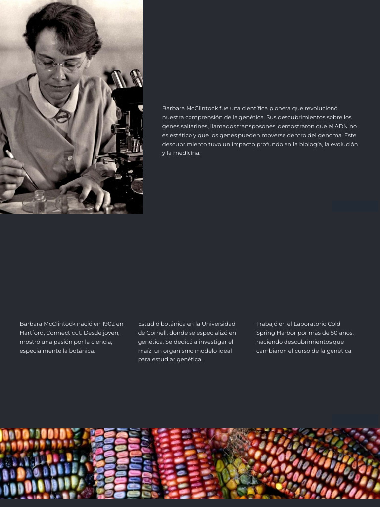Barbara McClintock La Cientifica de Los Genes Saltarines PDF | PDF ...
