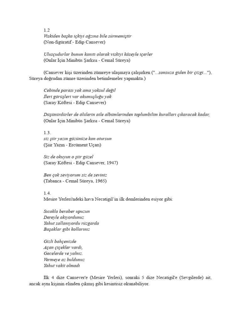 Edip Cansever - Sonrası Kalır I Üzerine Notlar 5 | PDF