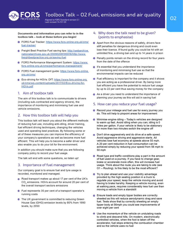 O2 Toolbox Talk - O2 Fuel, Emissions and Air Quality: 4. Why Does The ...