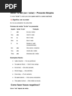 Verbo To Be Tabela | PDF