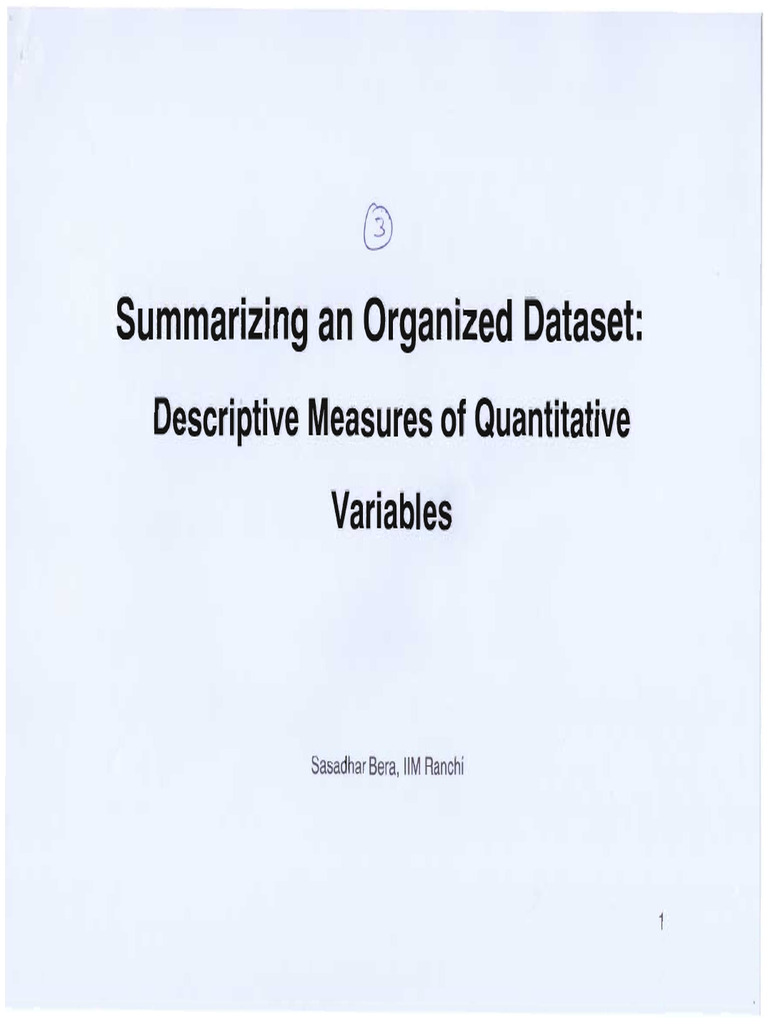 03, Summarising Numerical Data | PDF