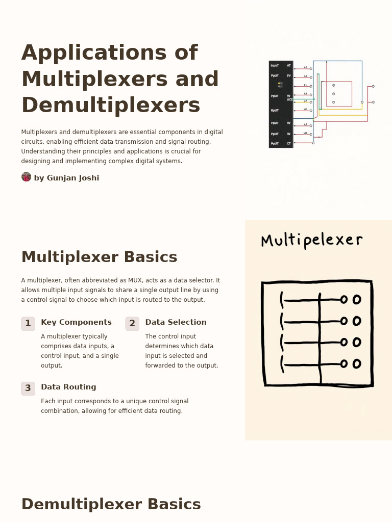 Applications of Multiplexers and Demultiplexers | PDF | Data ...