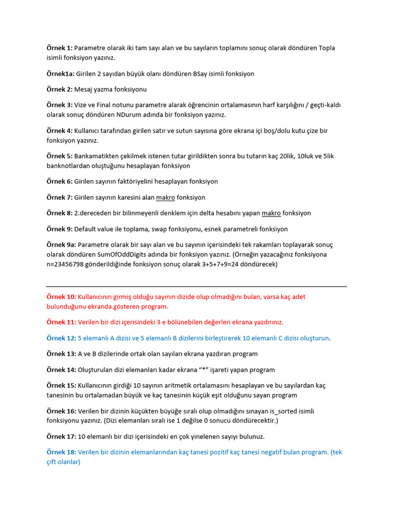 Programlama2 Ornek | PDF