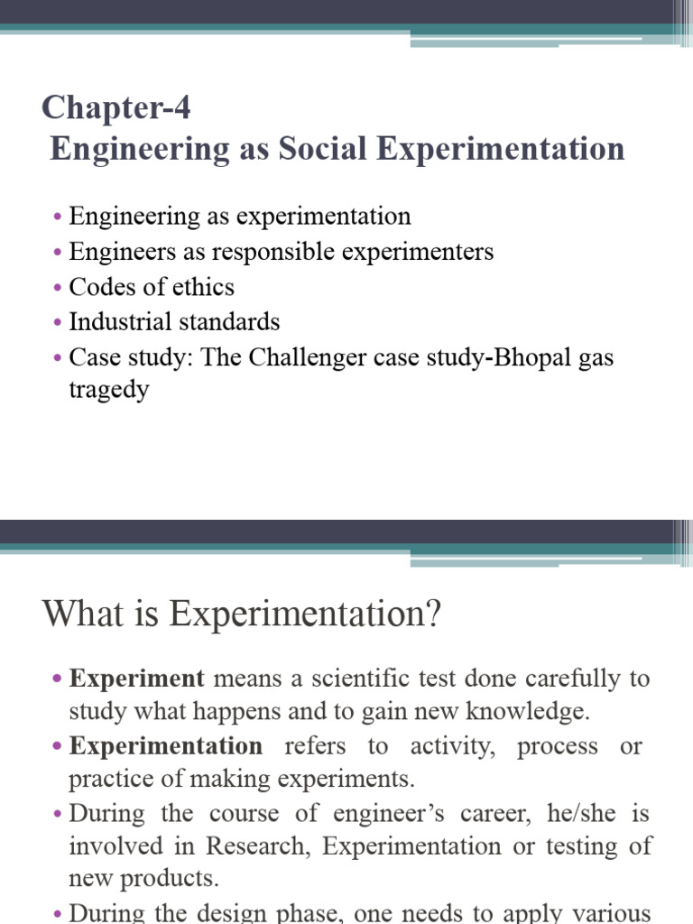 Chapter-4 Engineering As Social Experimentation - Final | PDF | Experiment | Informed Consent