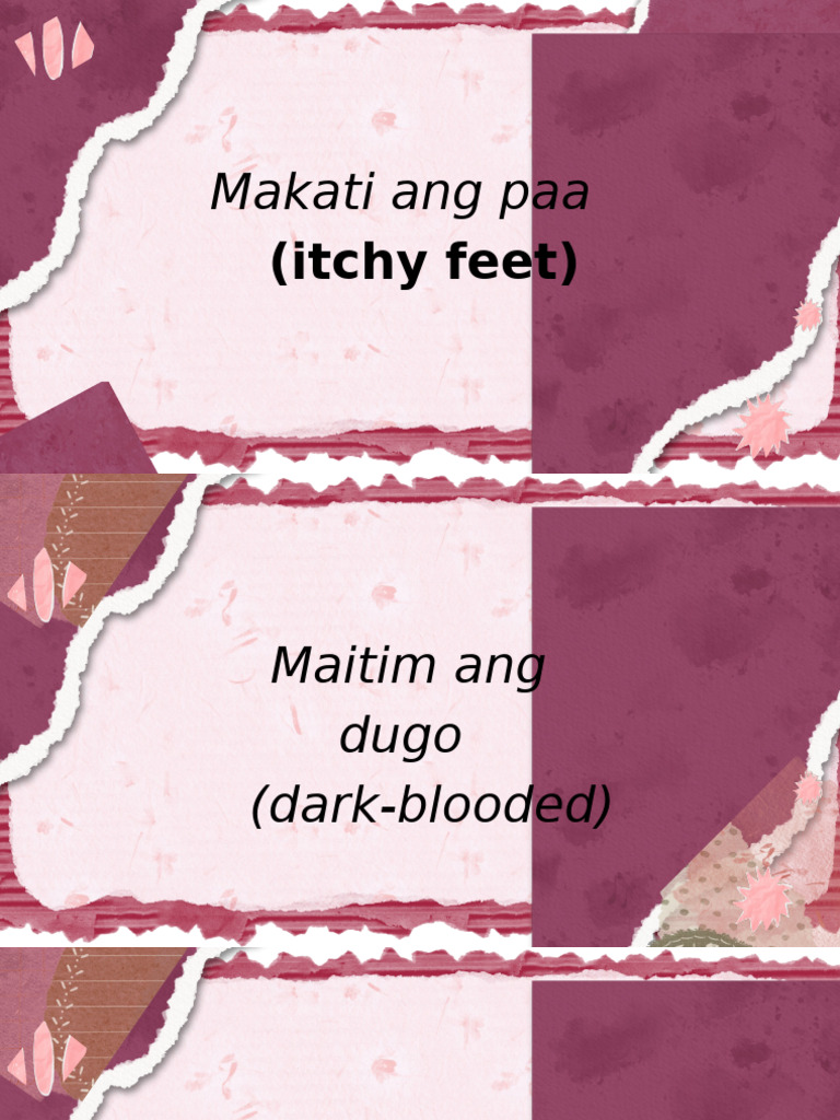 Pink Maroon Torn Paper Watercolor Presentation | PDF