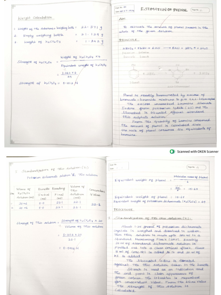 Estimation of Phenol | PDF