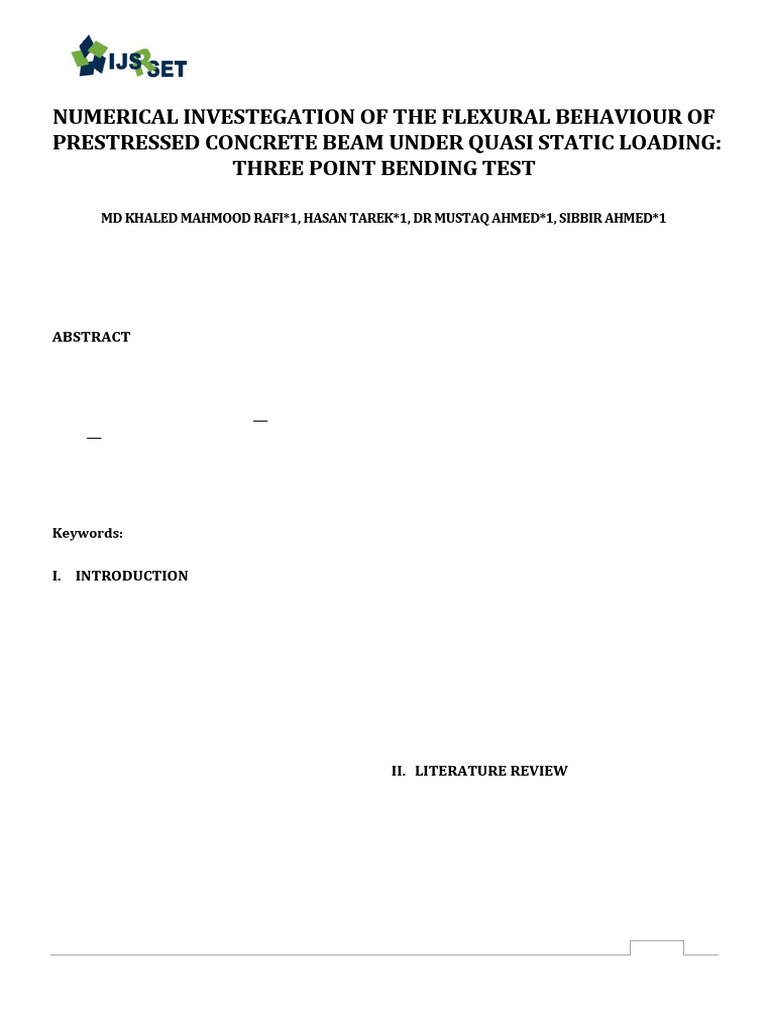 IJSRSET Paper Template A4 | PDF | Bending | Fracture