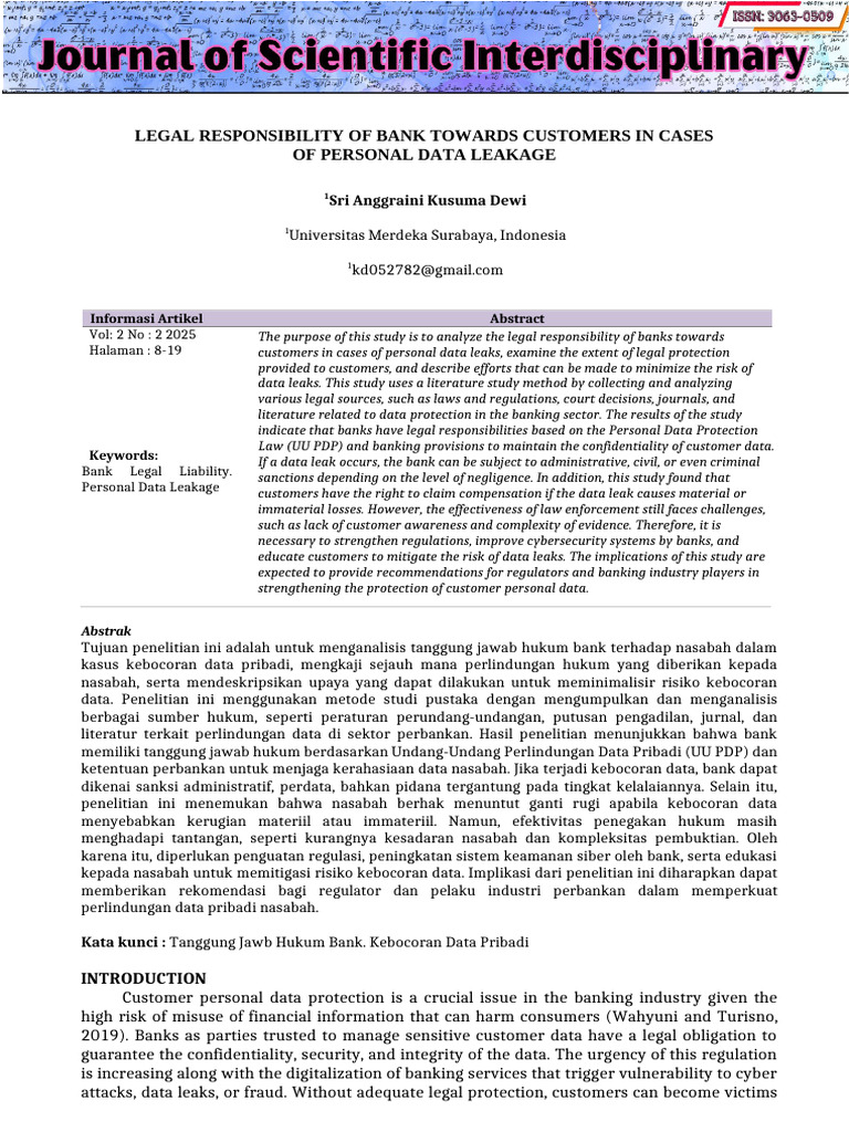 Artikel Bu Dewi Fix Template | PDF | Banks | Computer Security