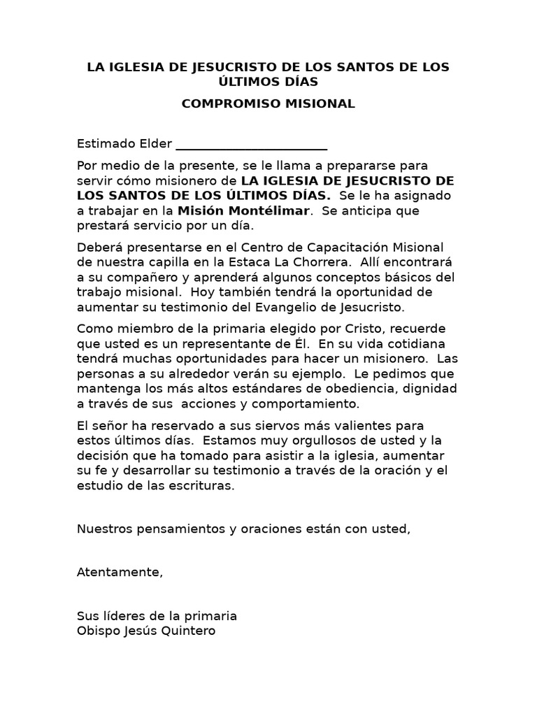 CoMPROMISO MISIONAL | PDF | Misionero | Jesús