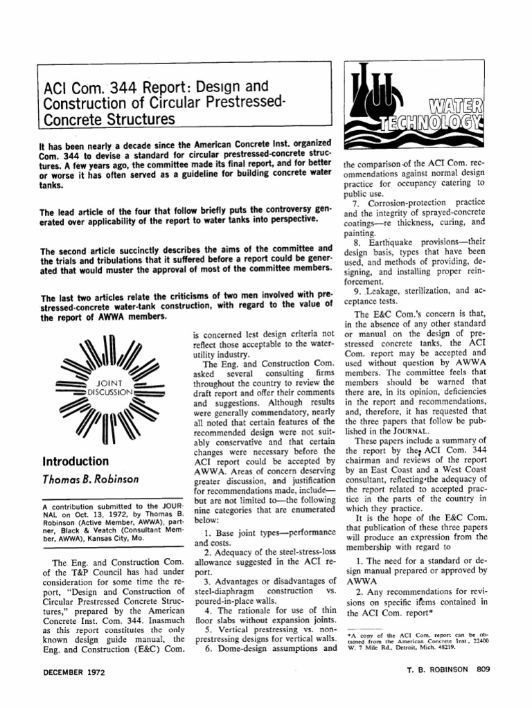 ACI Com. 344: Circular Concrete Design Guide | PDF | Prestressed ...