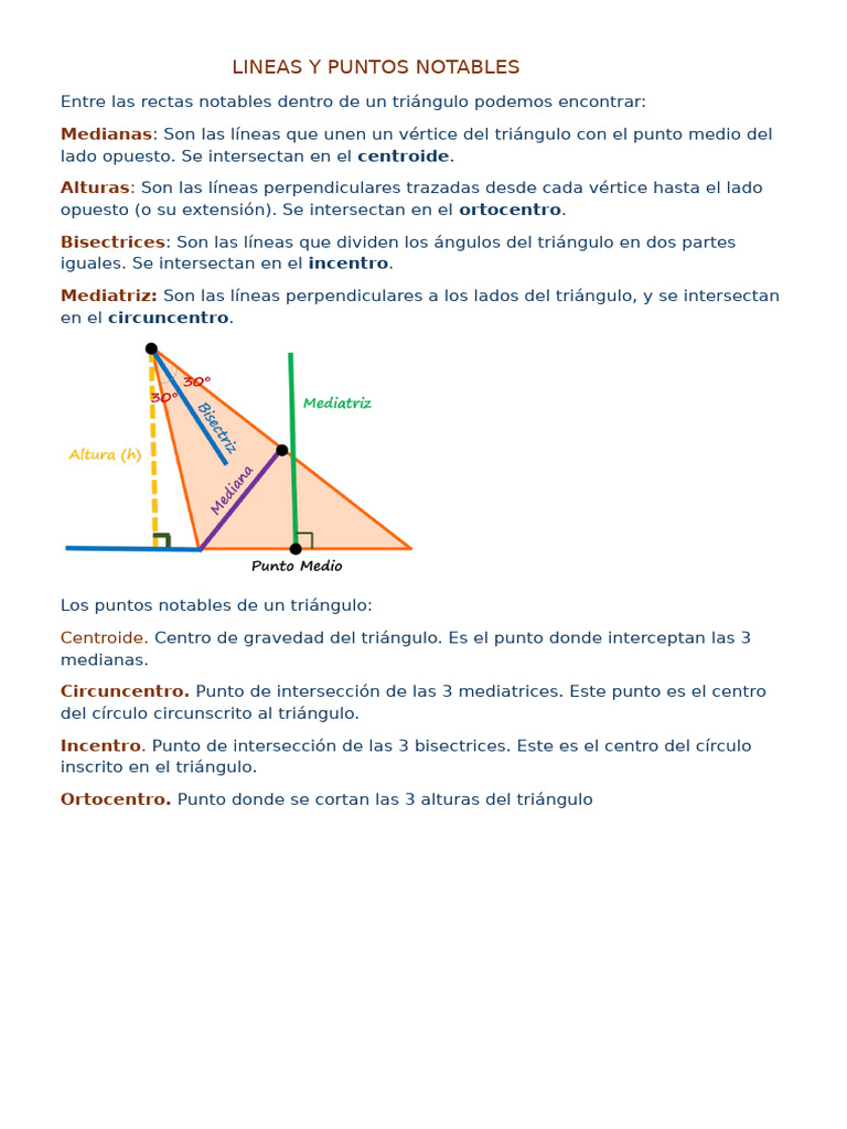 Lineas y Puntos Notables | PDF