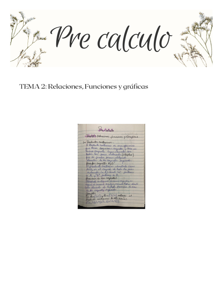 Tema 2 de Pre Calculo PDF | PDF