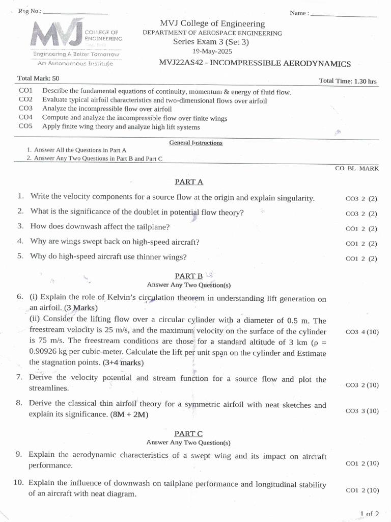 Aerodynamic IA3 Scheme and Solution | PDF