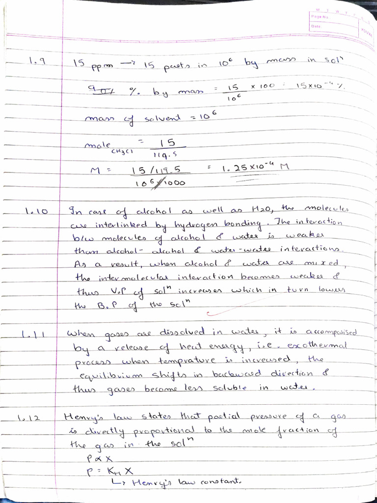 Solutions Notes 2 | PDF