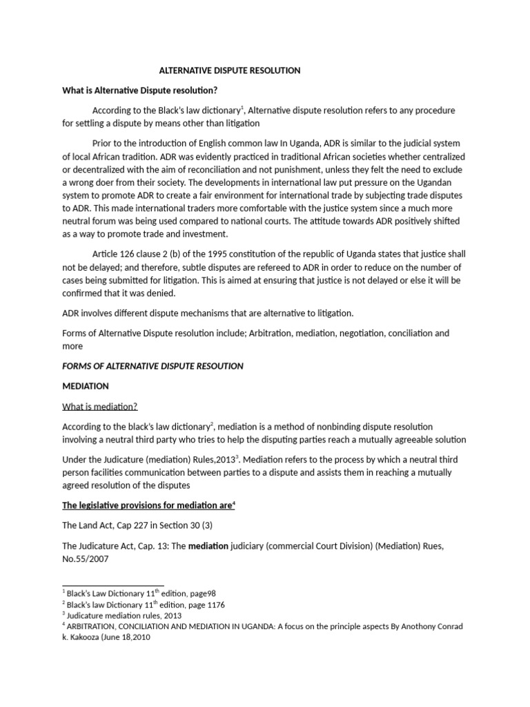 Alternative Dispute Resolution Presentation Final | PDF | Alternative Dispute Resolution | Mediation