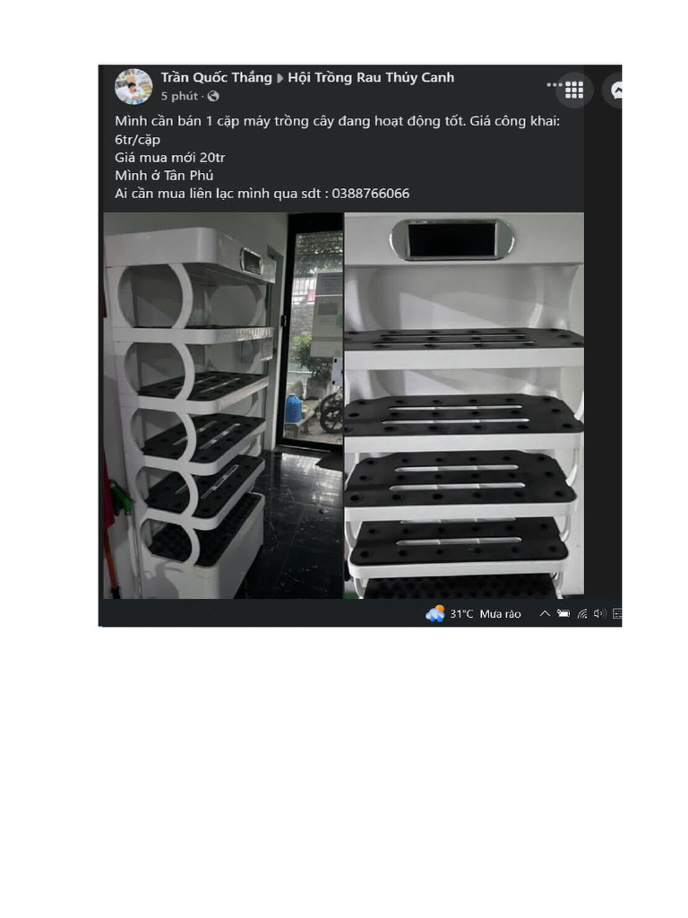 TT Bán Máy TR NG Rau | PDF