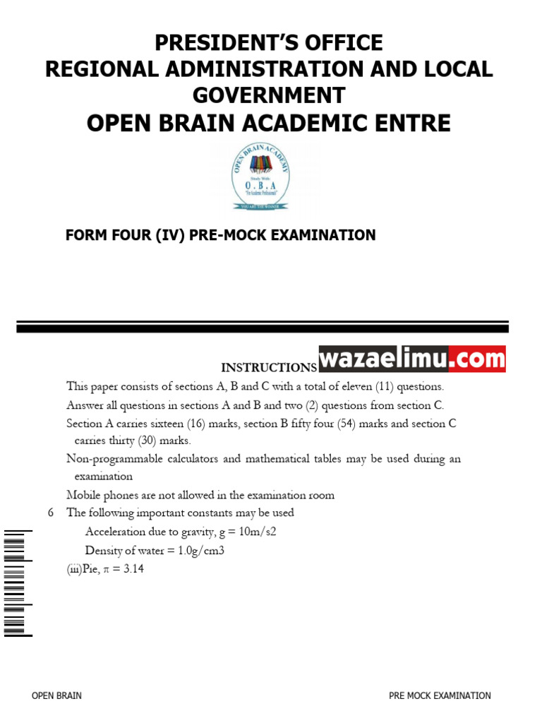 PHY F4 QNS - WazaElimu.com | PDF | Sound | Electron