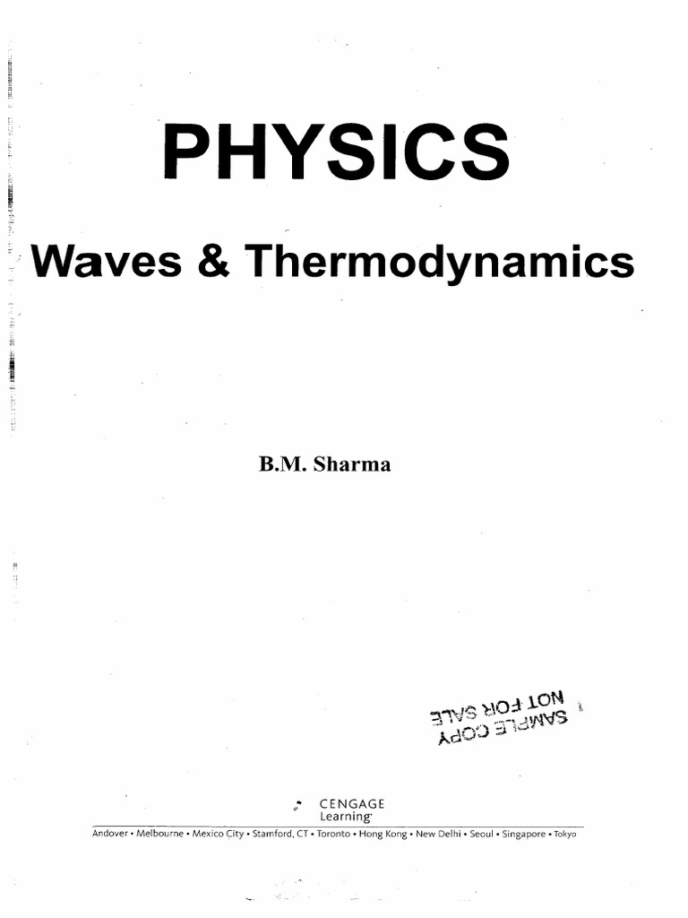 Cengage Waves and Thermodynamics | PDF