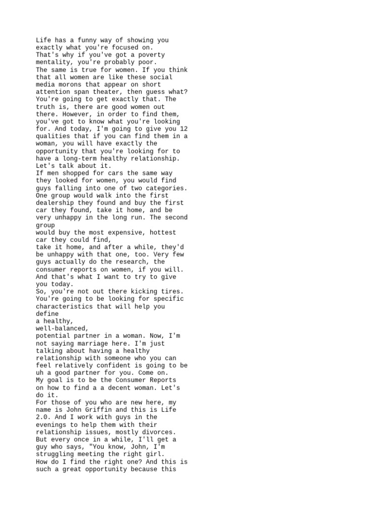 (English (Auto-Generated) ) The Perfect Woman Checklist - 12 Non ...