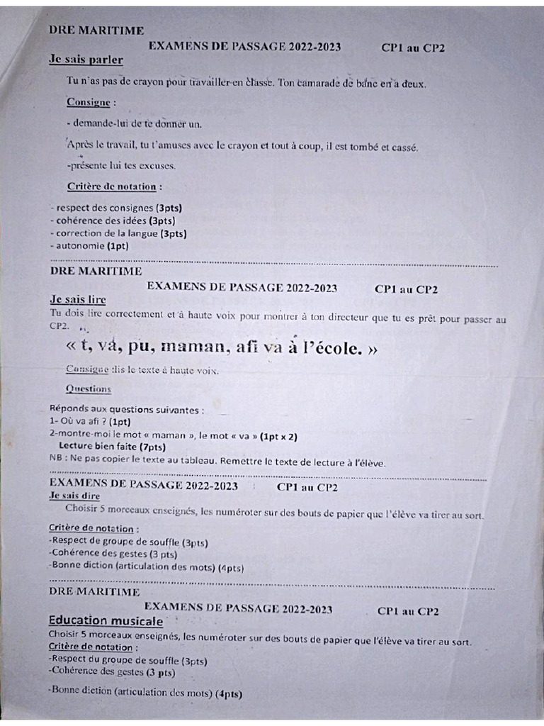 2022-2023 Compo 3em Trimestre Dre-M | PDF