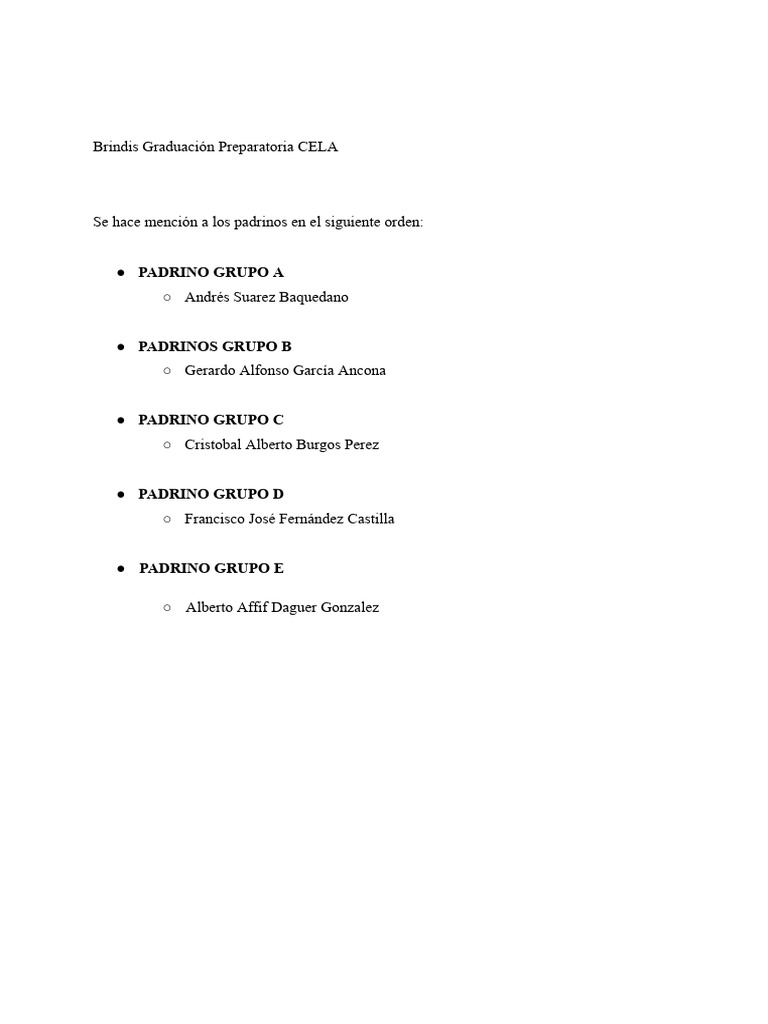 Itinerario CELA | PDF | Músicos | Grupos musicales