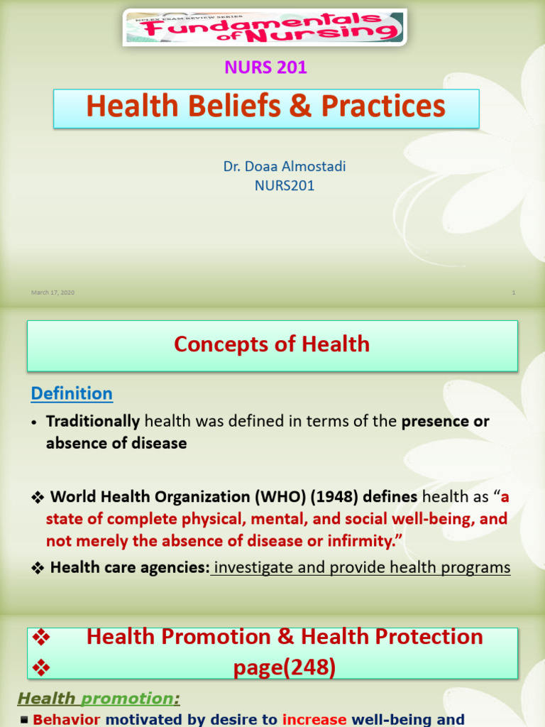 Health Beliefs and Practices | PDF | Preventive Healthcare | Liberal ...