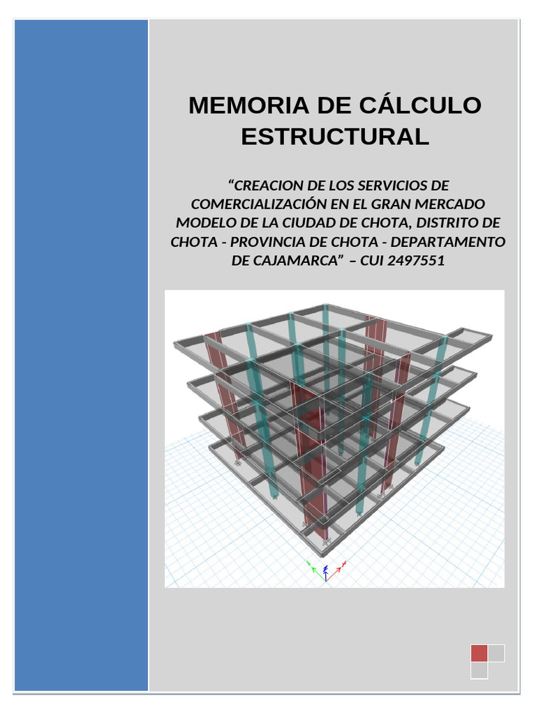 Memoria de Calculo de Estructuras | PDF | Viga (Estructura) | Diseño
