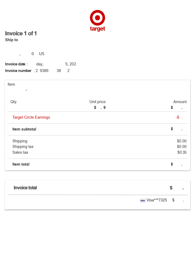 Target Invoice | PDF