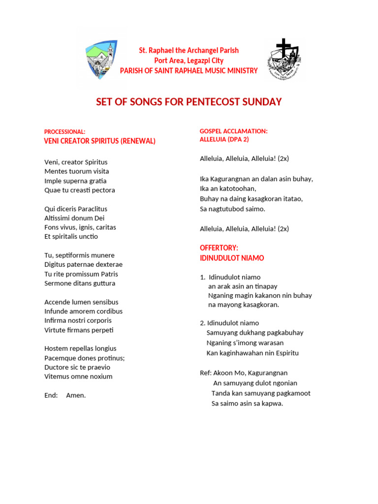 Pentecost Sunday 2025 | PDF