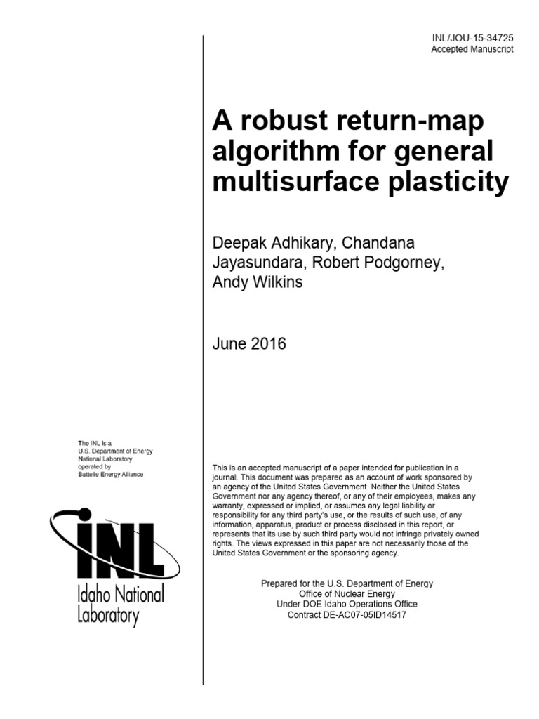 (9464) A Robust Return Map Algorithm For General Multisurface ...