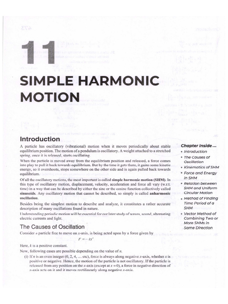 Simple Harmonic Motion | PDF