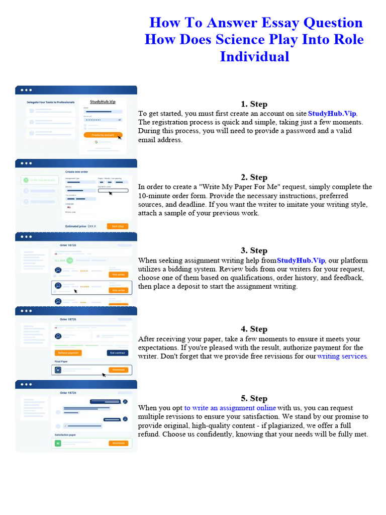 How To Answer Essay Question How Does Science Play Into Role Individual ...