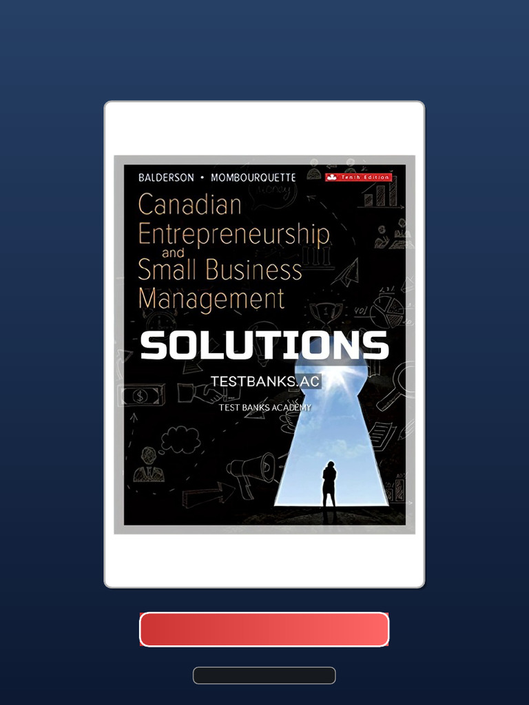 Complete Bundle Solutions Manual For Canadian Entrepreneurship and ...