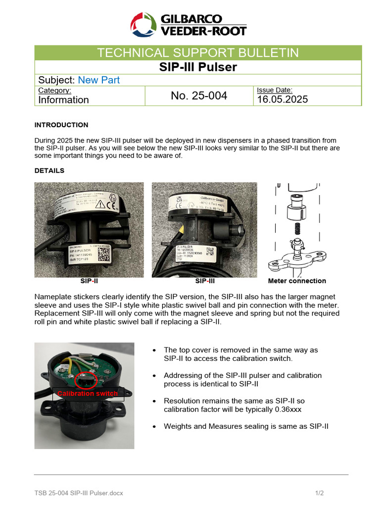 TSB 25-004 Sip-III Pulser | PDF | Electrical Connector | Electrical ...