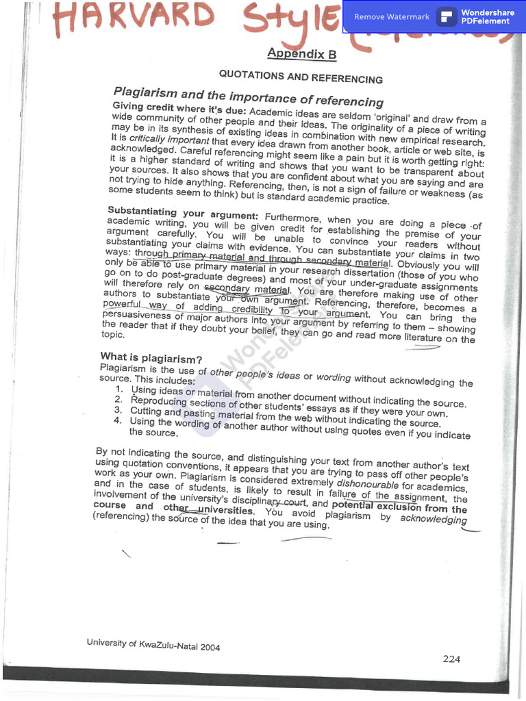 Havard Style of Referencing | PDF